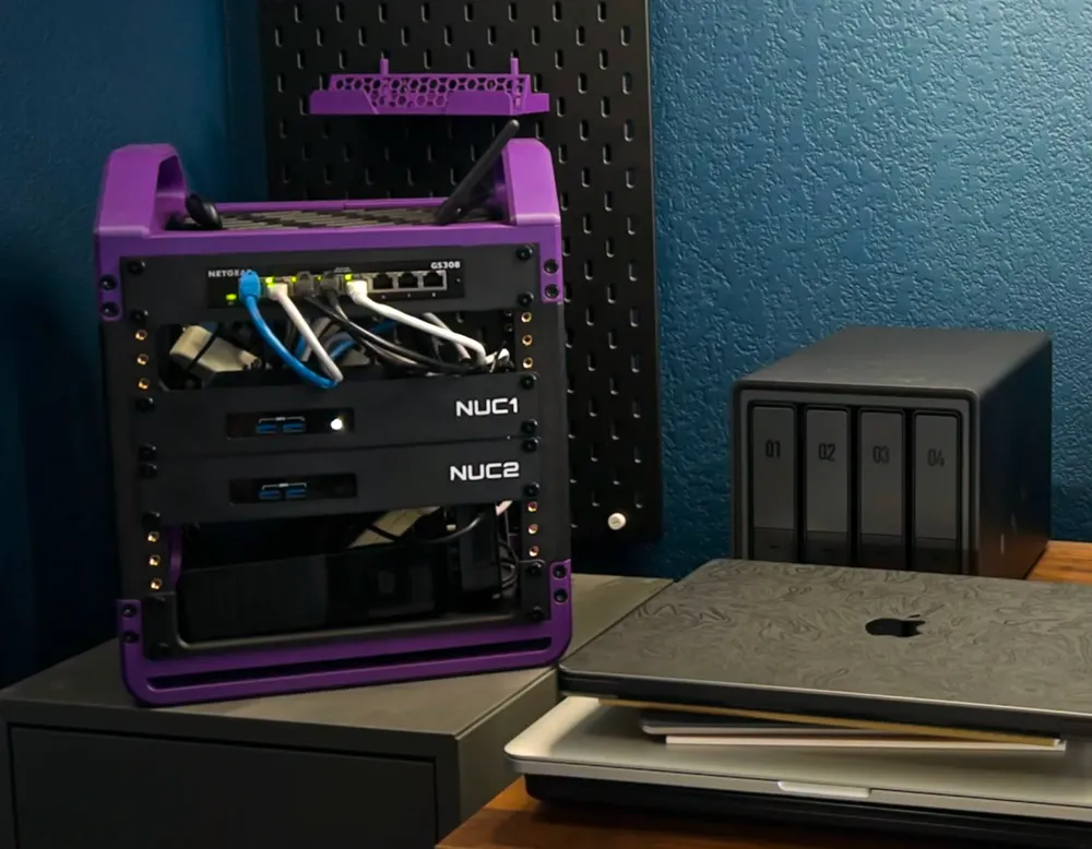 KWS Rack v.2 - Heavy‑Duty 10‑Inch Homelab Rack - Free 3D Print Model ...