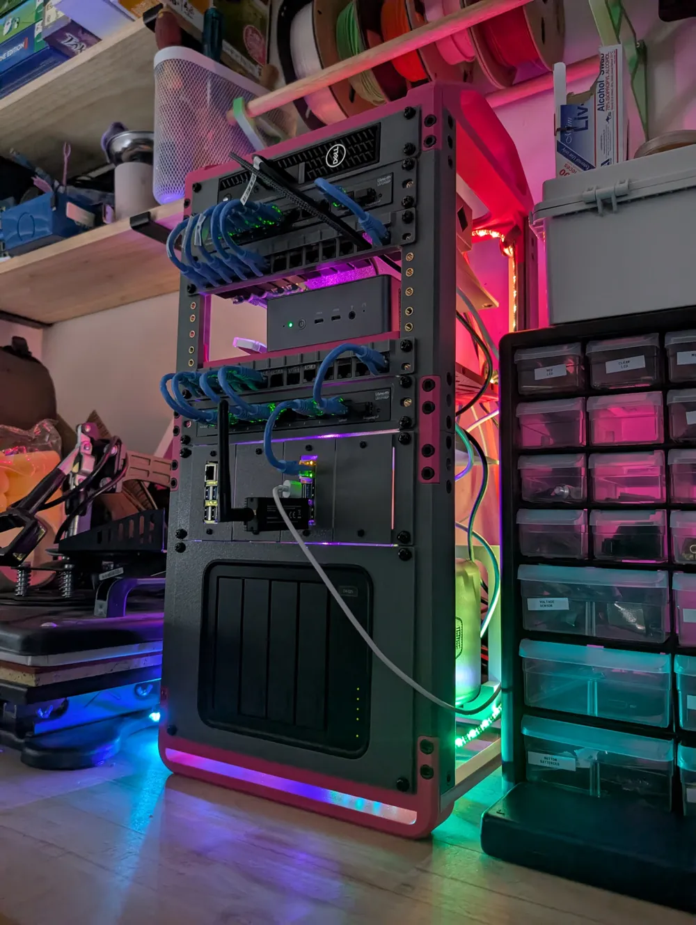 KWS Rack v.2 - Heavy‑Duty 10‑Inch Homelab Rack - Free 3D Print Model ...
