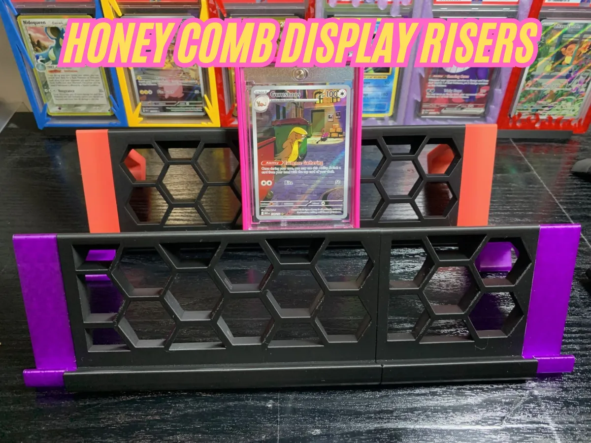 Honey Comb Card Display Risers - Free 3D Print Model - MakerWorld