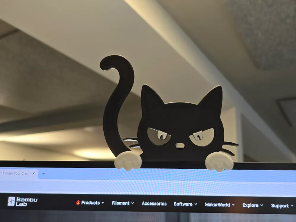 Grumpy Cat – Monitor Attachment with Clip System by DocLex MakerWorld ...