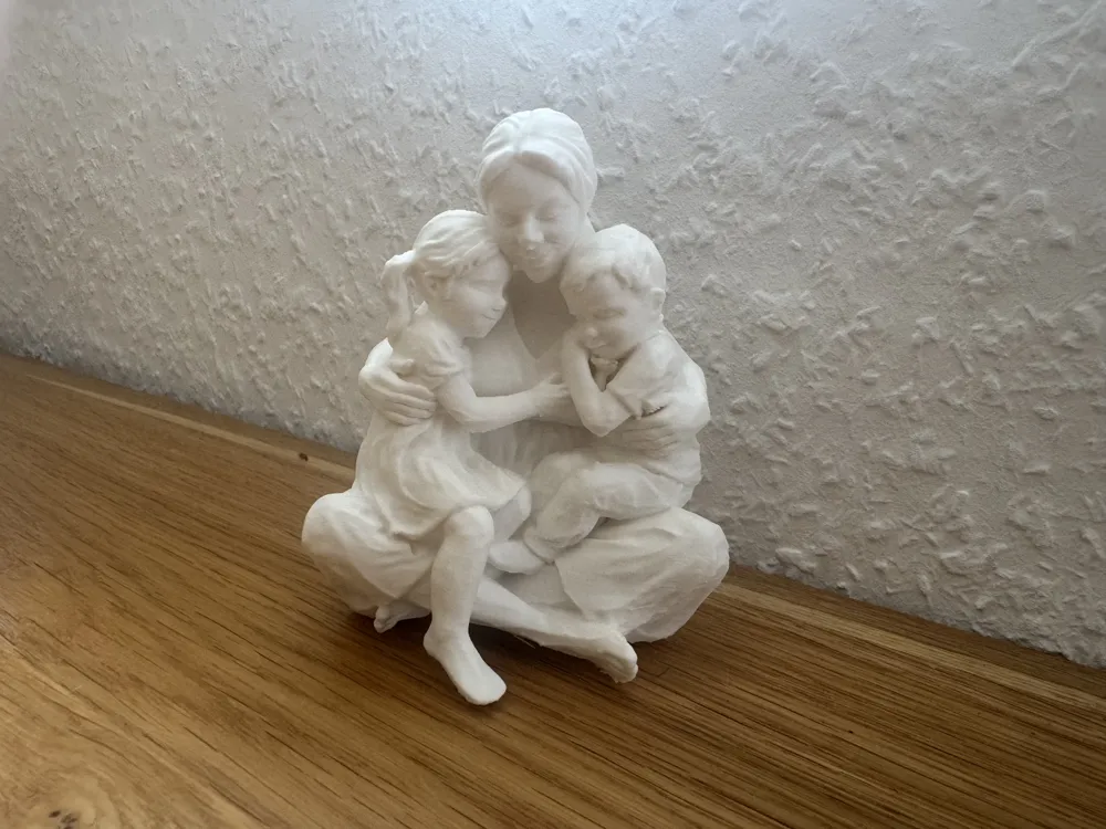 Family Silhouette Standee – Boy & Girl - Free 3D Print Model - MakerWorld