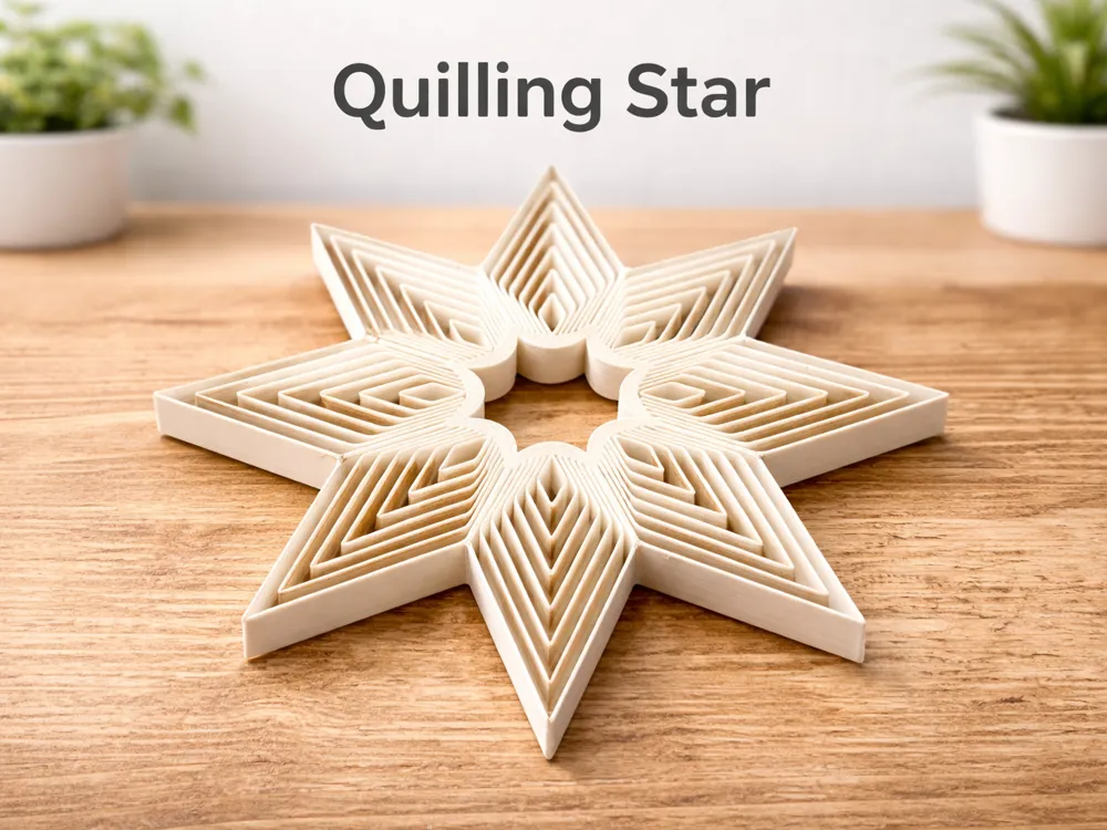Quilling Star - Free 3D Print Model - MakerWorld