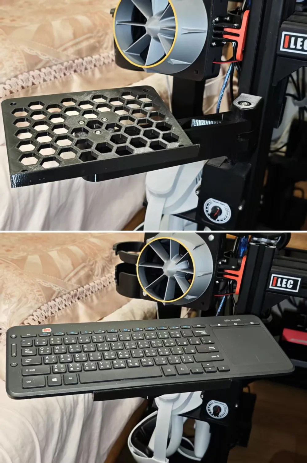 Sim Racing Aluminum Profile Rotating Keyboard Stand - Free 3D Print ...