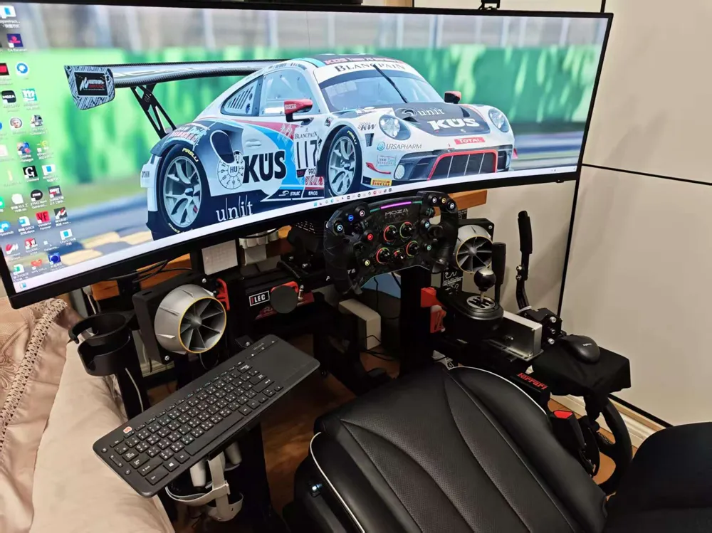 Support de clavier rotatif pour profilé en aluminium de simulateur de ...