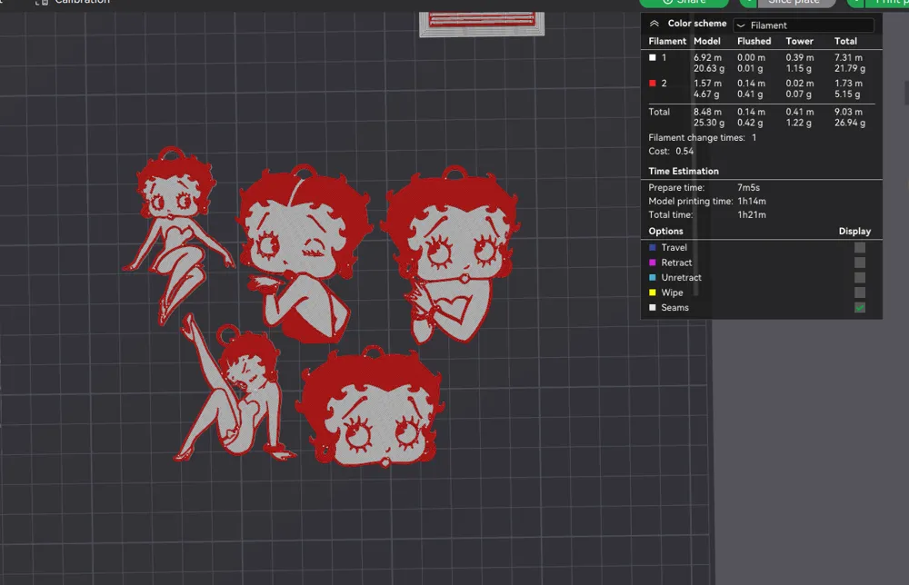 Betty Boop keychain by fikuss30 - MakerWorld