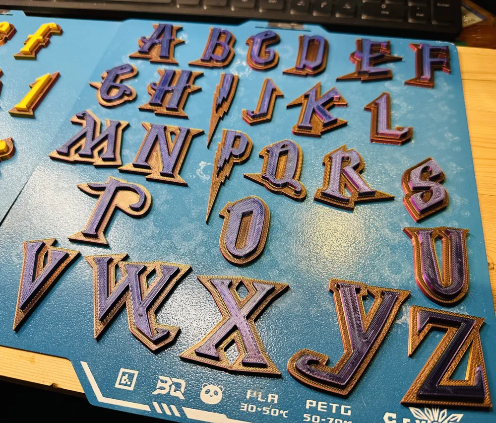 Harry Potter Style Font Letters Alphabet - Free 3D Print Model - MakerWorld