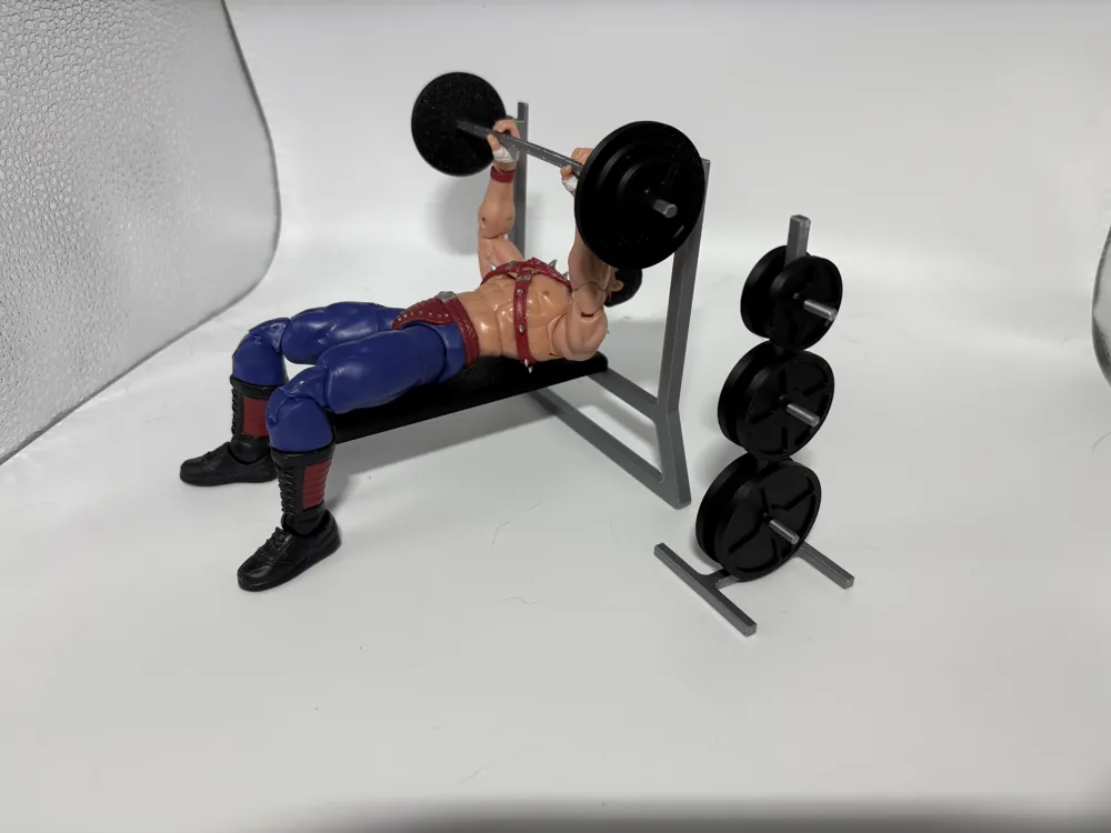 Weight Bench for 1:12 Scale Action Figures - Free 3D Print Model ...