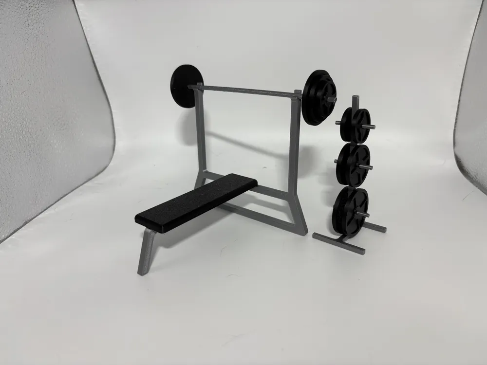 Weight Bench for 1:12 Scale Action Figures - Free 3D Print Model ...
