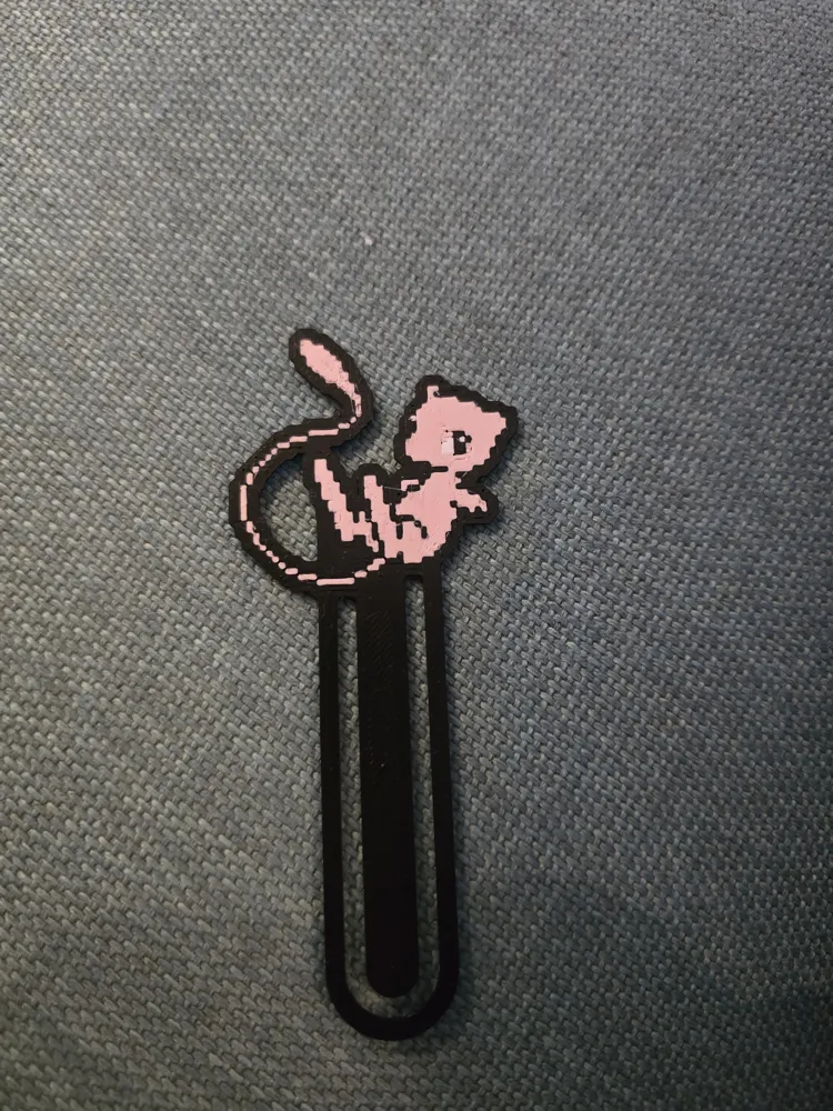 Pixel Art Pokemon Mew Minimalist Bookmark Design - Free 3D Print Model ...