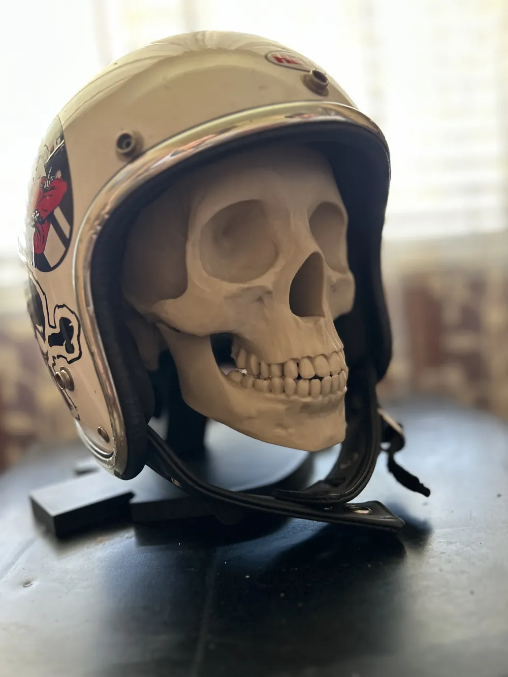 Desktop or wall mount Skull helmet stand - Free 3D Print Model - MakerWorld
