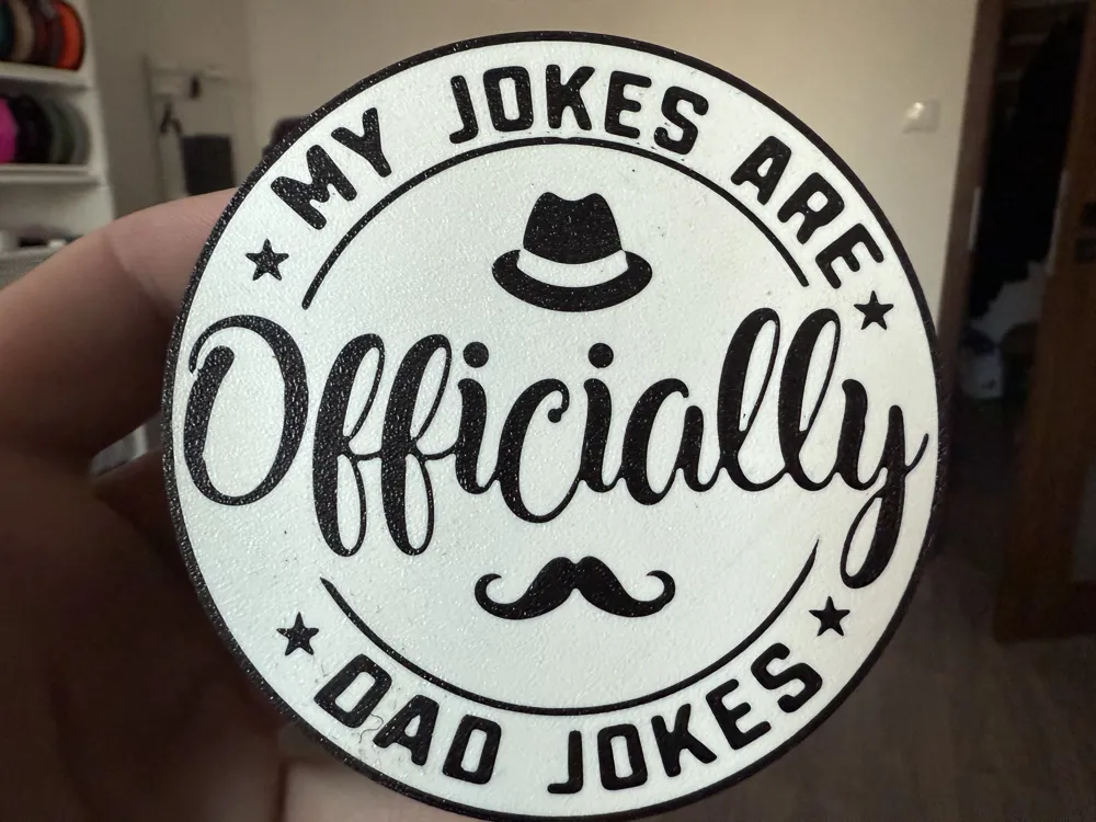 Dad jokes coaster - Free 3D Print Model - MakerWorld