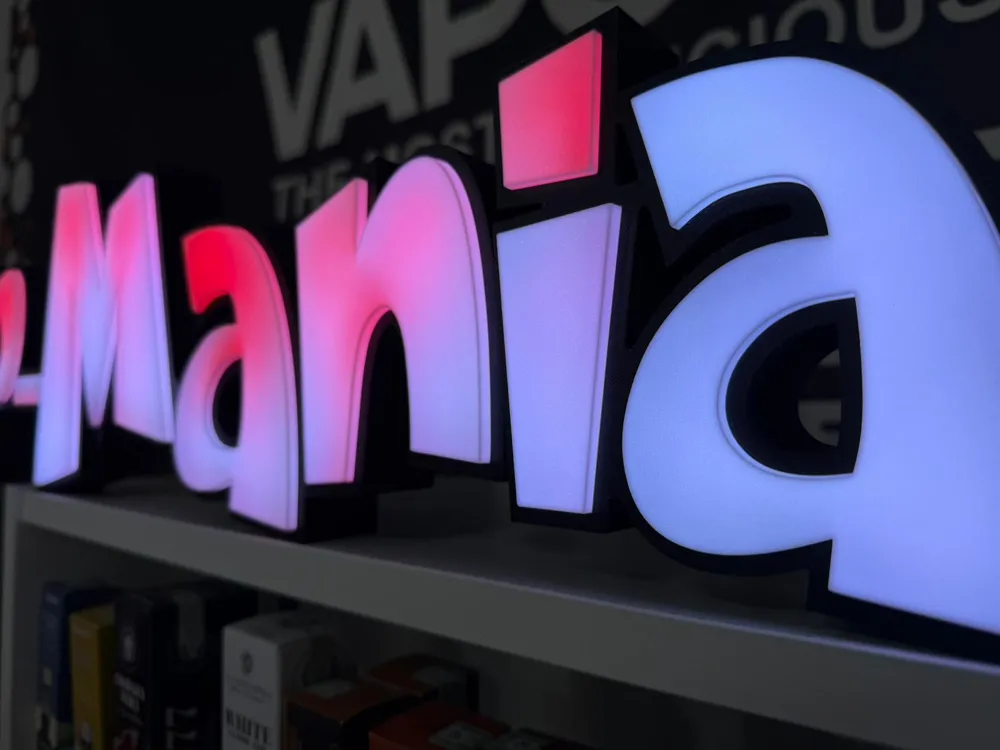 Custom 3D LED Lightbox Sign - "Nova" - Free 3D Print Model - MakerWorld