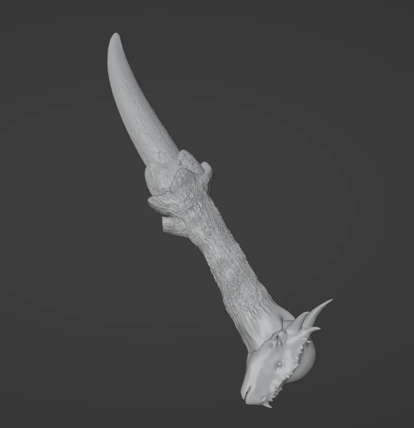 Dinosaur Tooth Dagger/Knife by Jawdy MakerWorld: Download Free 3D Models
