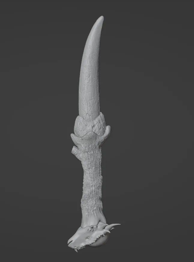 Dinosaur Tooth Dagger/Knife by Jawdy MakerWorld: Download Free 3D Models
