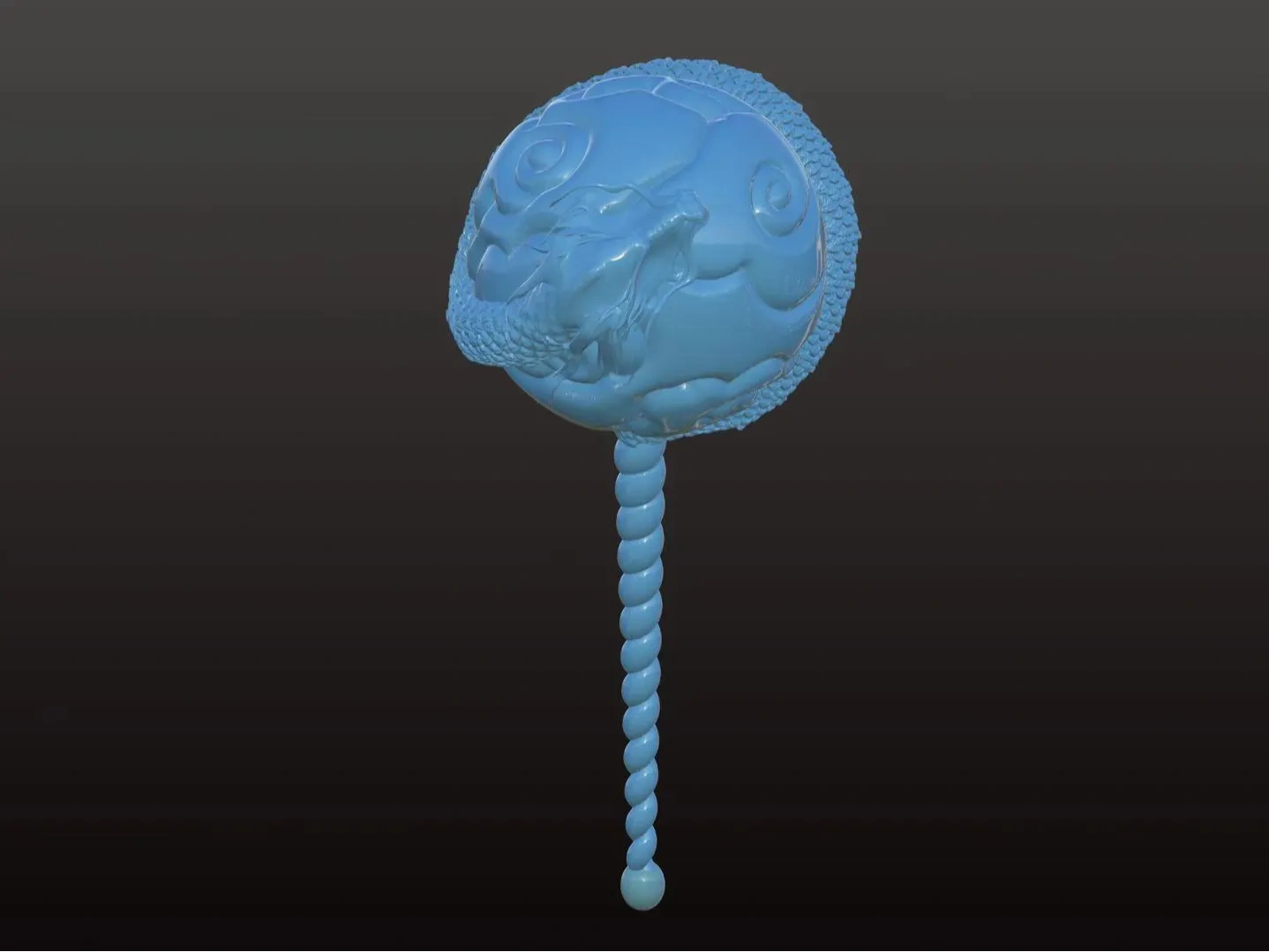 Ao Bing's Lollipop Weapon - Panlong Ice Hammer by gilly - MakerWorld