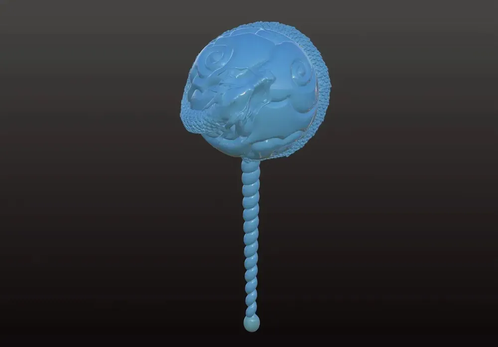 Ao Bing's Lollipop Weapon - Panlong Ice Hammer by gilly - MakerWorld