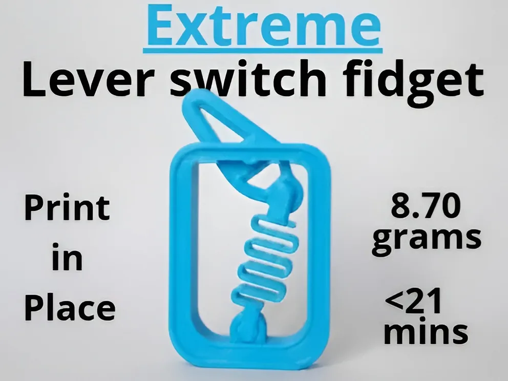 Extreme Lever Fidget (Print in Place) - Free 3D Print Model - MakerWorld