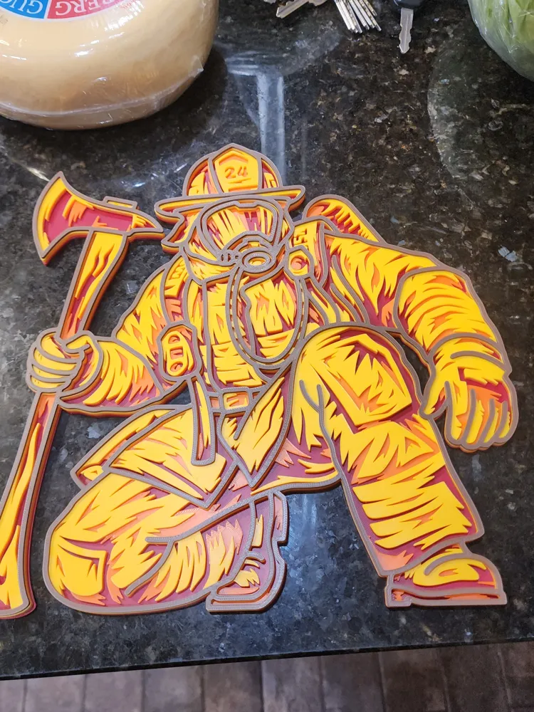 Fireman Mandala - Free 3D Print Model - MakerWorld