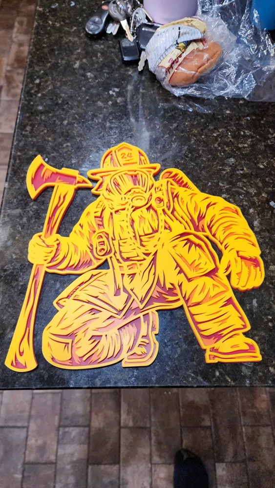 Fireman Mandala - Free 3D Print Model - MakerWorld