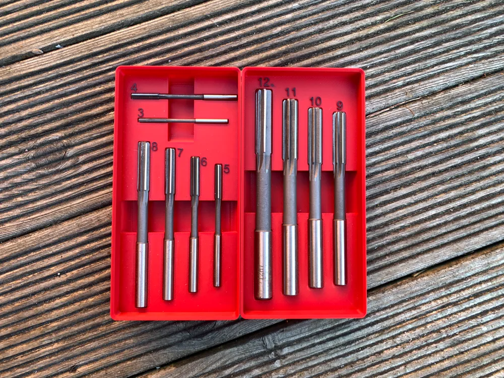 Gridfinity holder for Ebay 3-12mm reamer set by Bergsmek - MakerWorld