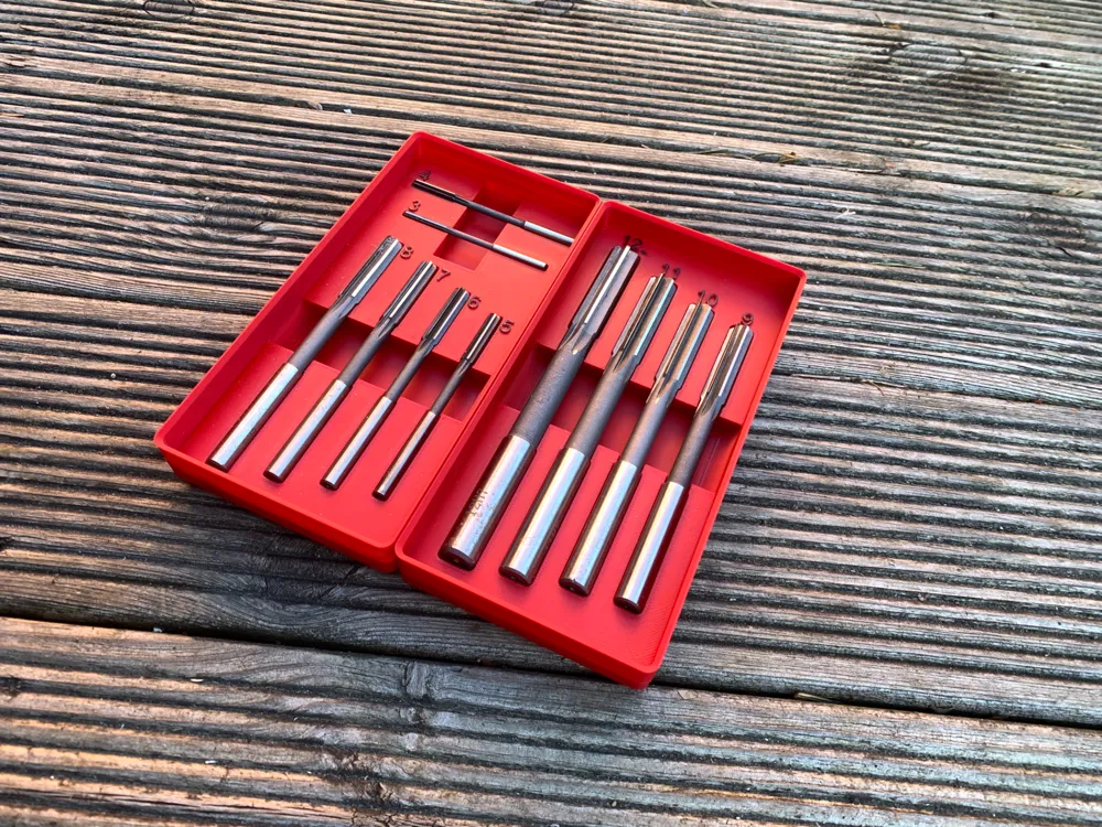 Gridfinity holder for Ebay 3-12mm reamer set by Bergsmek - MakerWorld