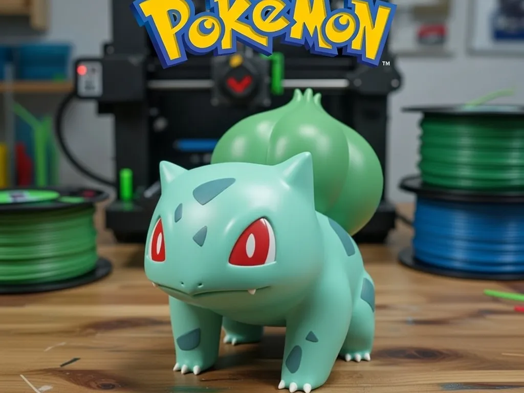 Bulbasaur Pokemon Cute Figure - Free 3D Print Model - MakerWorld