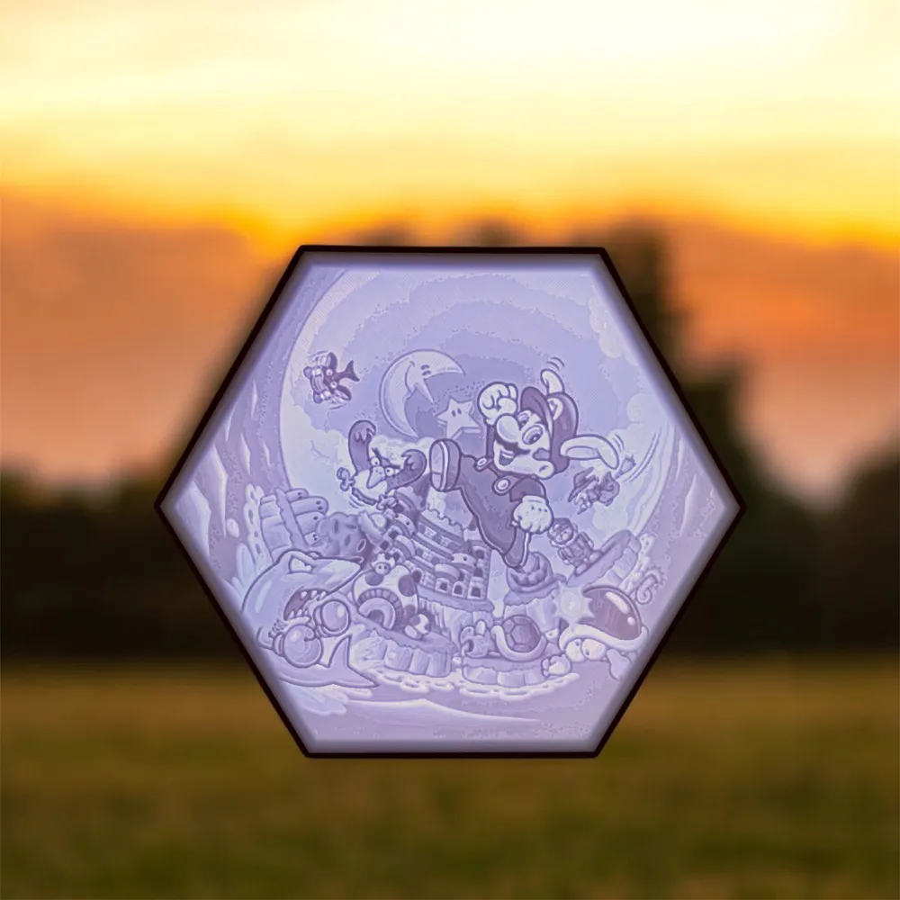 Hexagon Lamp Super Mario by rgb-Slotcover MakerWorld: Download Free 3D ...