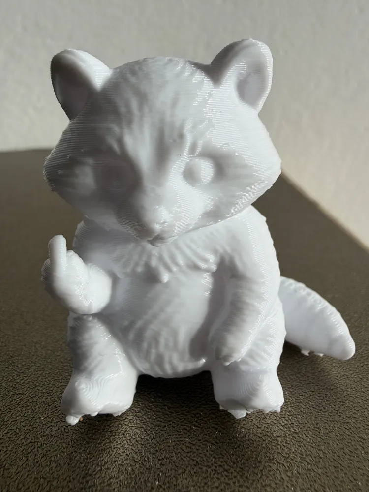 Mittelfinger süßer Waschbär – Kostenloses 3D-Druckmodell – MakerWorld