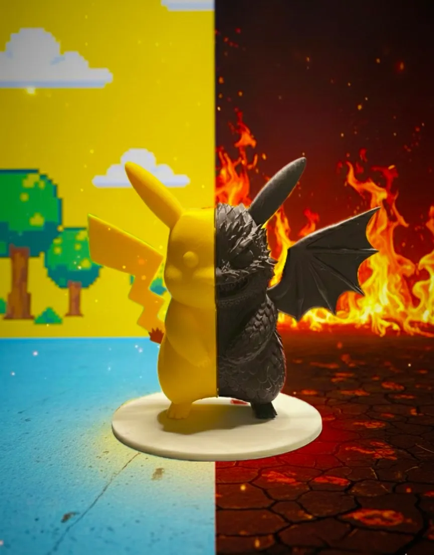 Pikachu Dämon - Hochdetailliertes Mashup – Kostenloses 3D-Druckmodell ...