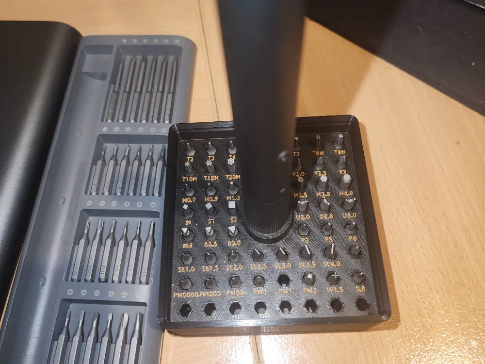 Gridfinity Xiaomi precision screwdriver bit bin Remixed by Jufy111 - MakerWorld
