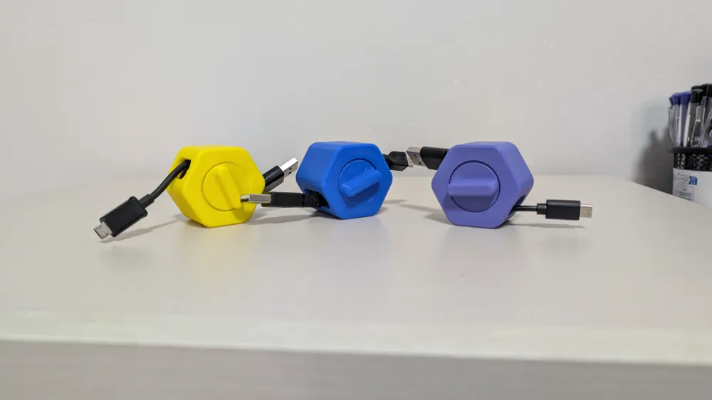 Roll-up cable organizer print in place (3 size) by M3D WORKS - MakerWorld
