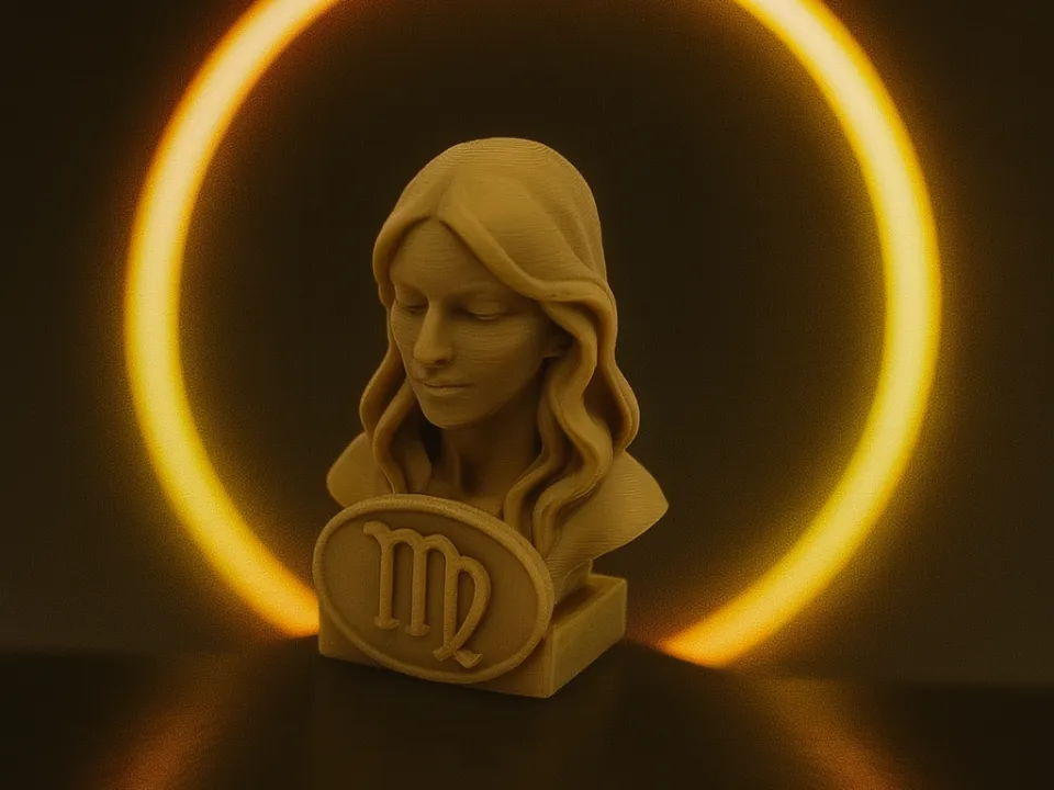 Virgo - Bust of the Virgo Zodiac Sign - Free 3D Print Model - MakerWorld