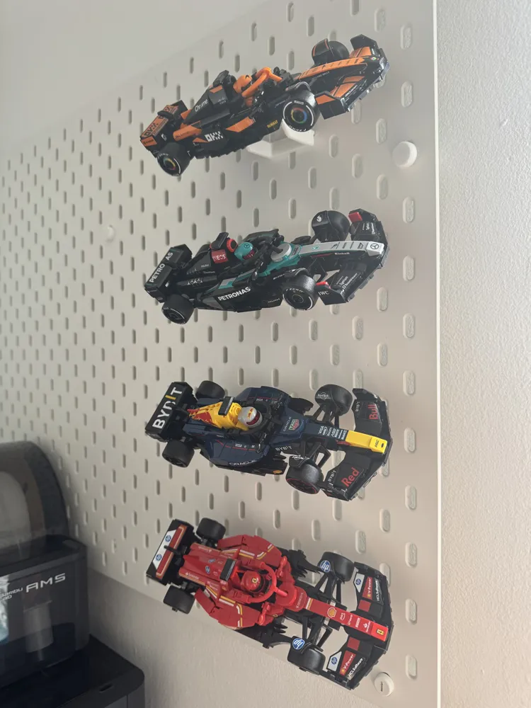 LEG0 Speed Champions F1 Car Display IKEA SKADIS by LL-3d MakerWorld ...