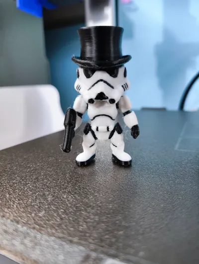 Cute Stormtrooper wearing a Top Hat by BunkleDunkle - MakerWorld