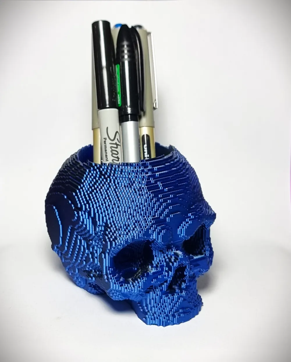 8bit Skull Pen Holder by OverhangOverlord - MakerWorld
