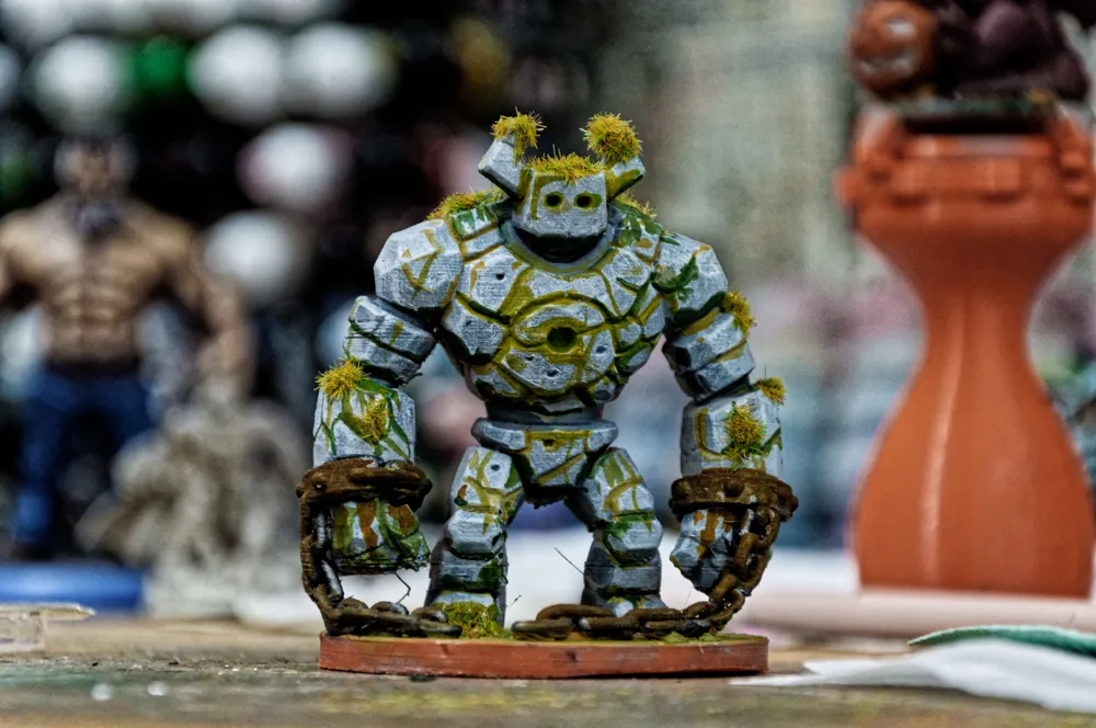 stone golem DnD miniature - Free 3D Print Model - MakerWorld