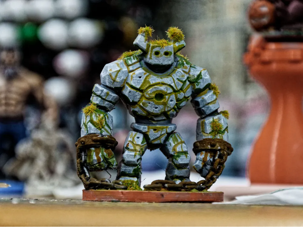 stone golem DnD miniature - Free 3D Print Model - MakerWorld