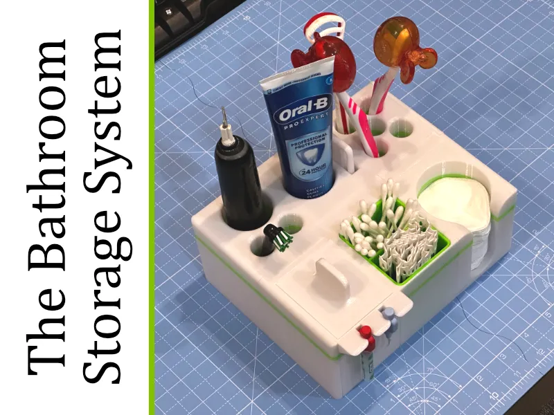 Bathroom Storage System - TePe brushes block by ErgoX8 - MakerWorld