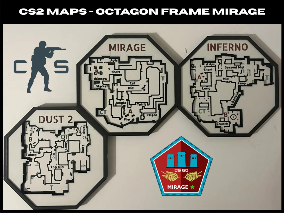 Marcos para mapas de CS2 - Mirage por Adorno MakerWorld: Descarga ...