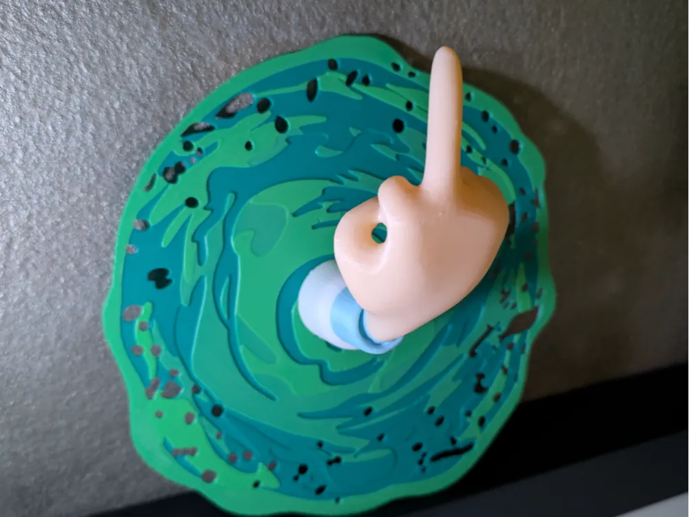 Rick and Morty portal middle finger Remixed by RoboDroid MakerWorld ...