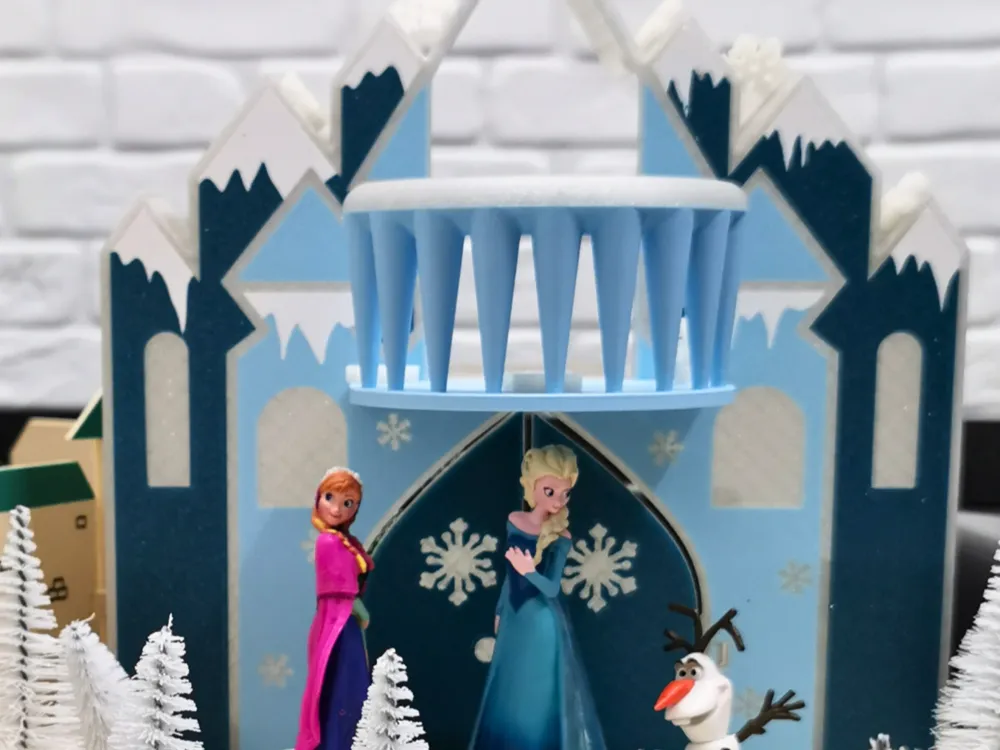 Frozen Ice Castle with doors, stairs and balcony by Thomas MakerWorld ...