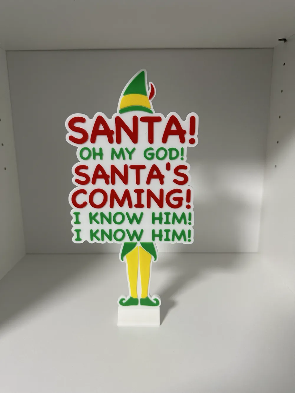 Santa's Coming Christmas Decoration from Elf Movie by stevesDesigns ...