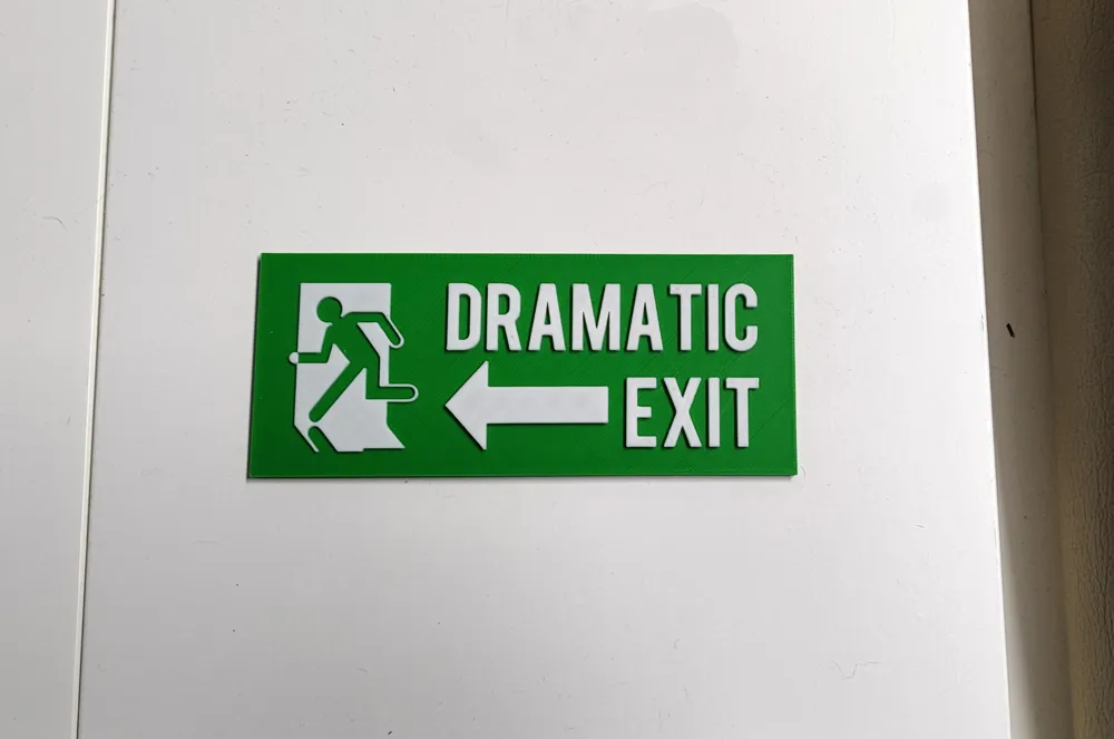Dramatic EXIT sign by Superus - MakerWorld