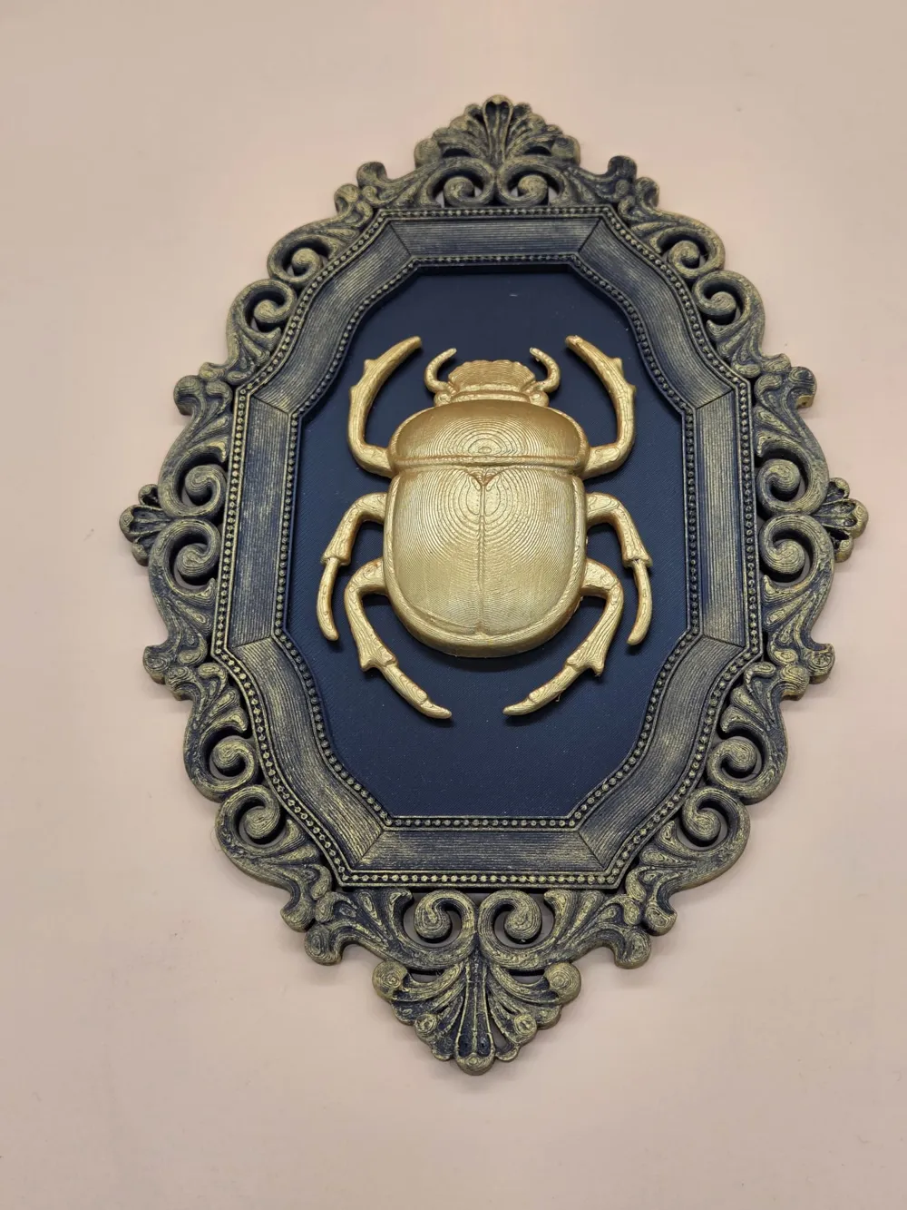 Decorative Scarab in an antique ornamental frame - Free 3D Print Model ...