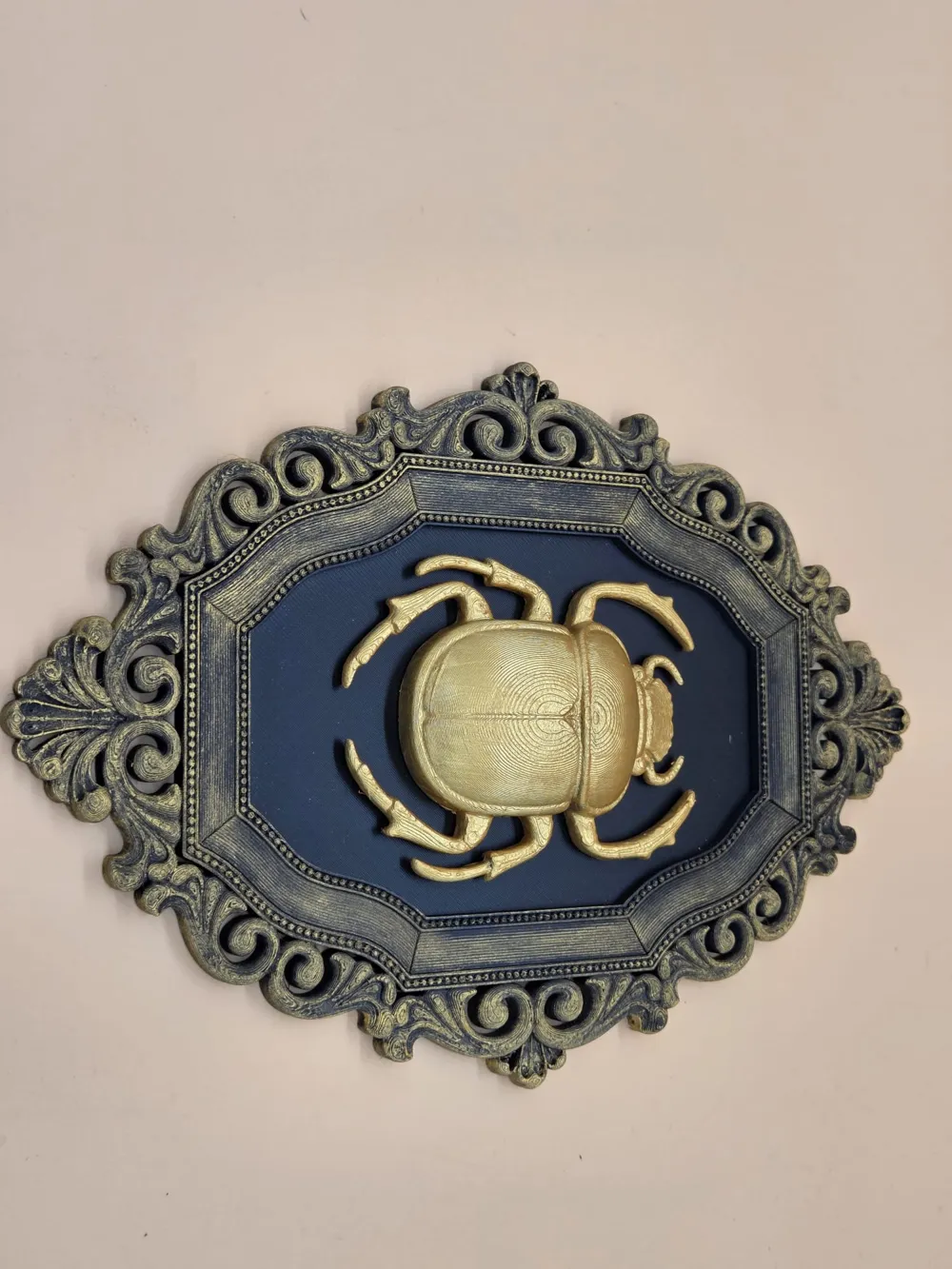 Decorative Scarab in an antique ornamental frame - Free 3D Print Model ...
