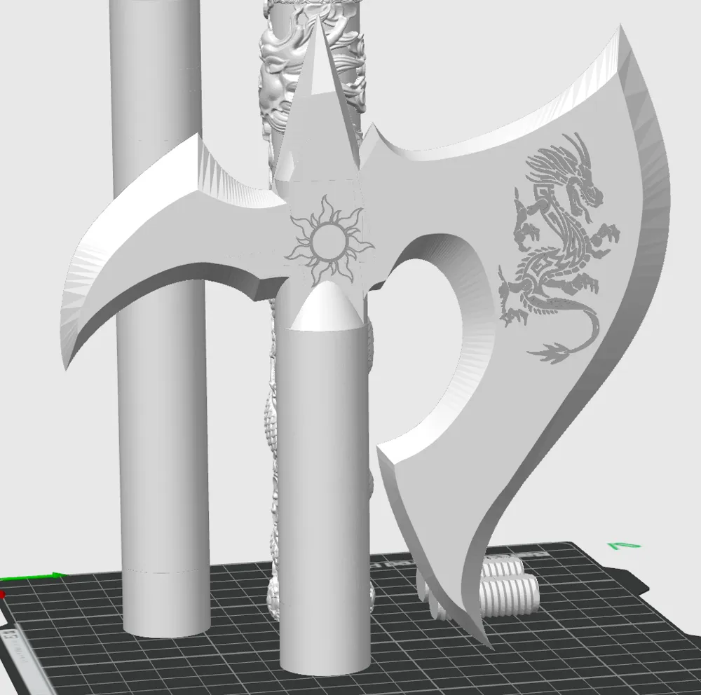 One-handed battle-axe, Viking axe by 7758 MakerWorld: Download Free 3D ...