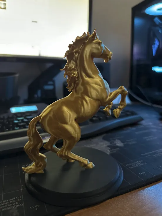 Rearing rampart horse - Classic trophy model - Free 3D Print Model ...