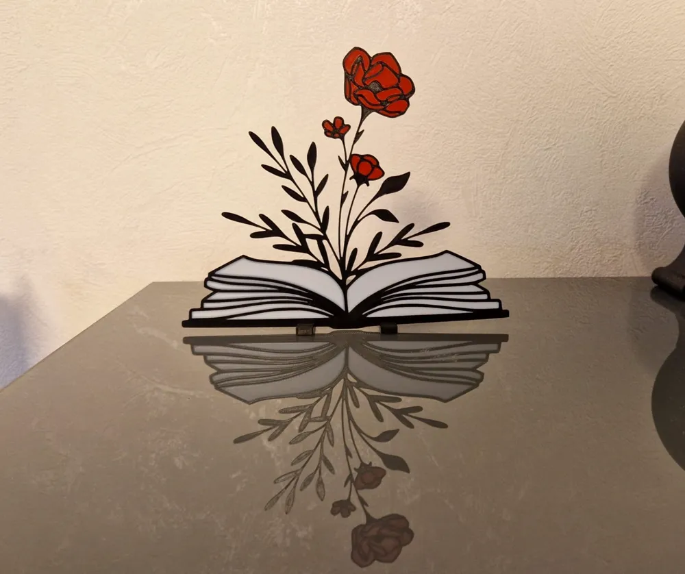 Decor Book Poppy Stand by DennisV - MakerWorld