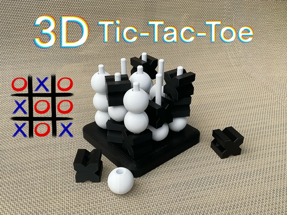 3D Tic-Tac-Toe - Free 3D Print Model - MakerWorld