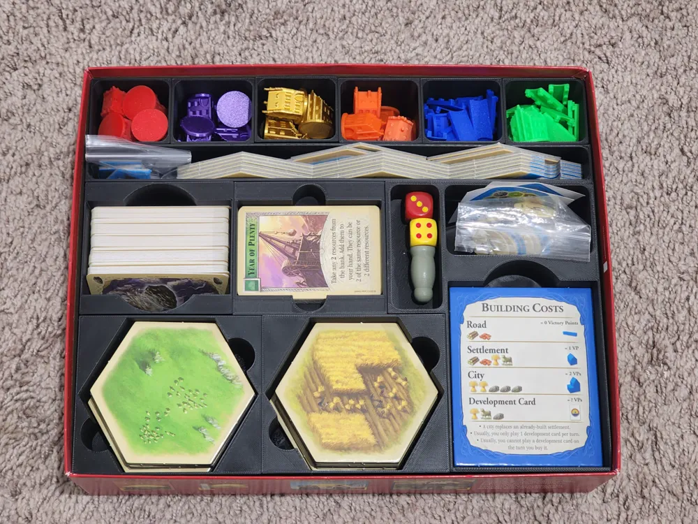 Catan Box Insert for 6 Player Expansion - Free 3D Print Model - MakerWorld